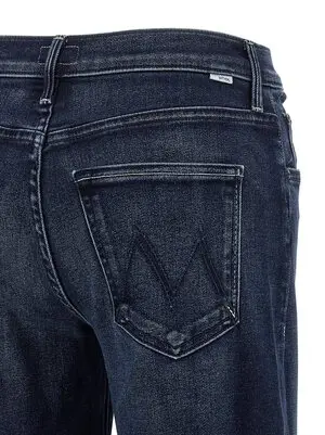 MOTHER Mid Rise Maven Sneak Jeans - Black