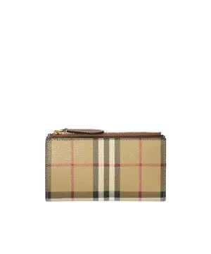 Burberry Medium Check Bifold Wallet - Archives Beige/heather Brown