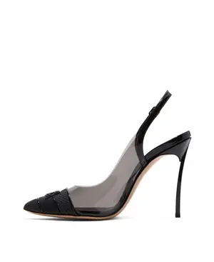 Casadei Blade Pvc Slingback Stiletto Pumps - Black