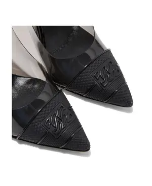 Casadei Blade Pvc Slingback Stiletto Pumps - Black