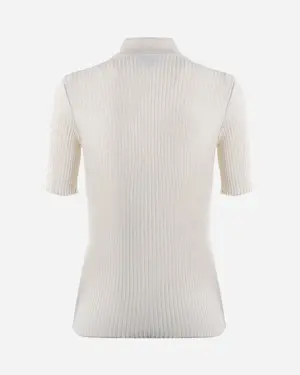 Bottega Veneta Ribbed Short Sleeve Polo Shirt