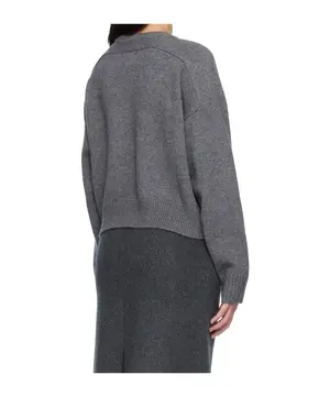 Loulou De Saison Cropped Rib-knit Sweater - Gray