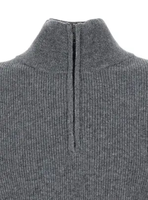 ROBERTO COLLINA Ribbed Half-zip Knitwear