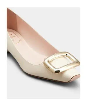 ROGER VIVIER Square Toe Buckle Ballerina Flats