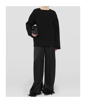 JIL SANDER Crew Neck Jumper With Triangular Neckline Detail