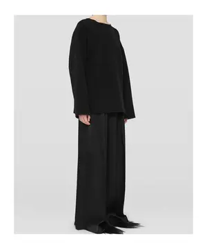 JIL SANDER Crew Neck Jumper With Triangular Neckline Detail