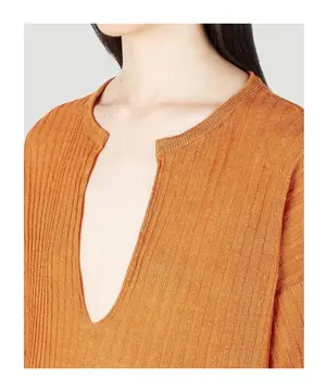 Rodebjer Short-sleeved Ribbed Knit Sweater