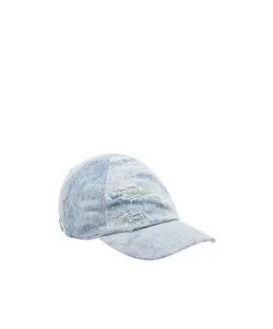 DIESEL® C-feel Distressed Denim Baseball Cap - Light Blue