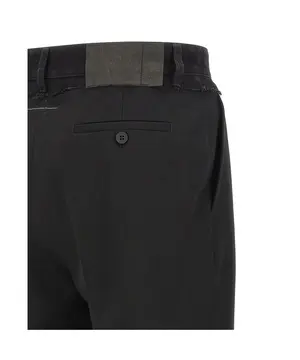 MAISON MARGIELA Wide-leg Trousers With Trompe L'oeil Denim Waistband