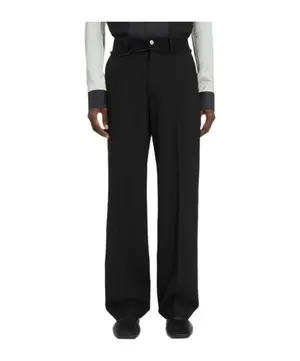MAISON MARGIELA Wide-leg Trousers With Trompe L'oeil Denim Waistband