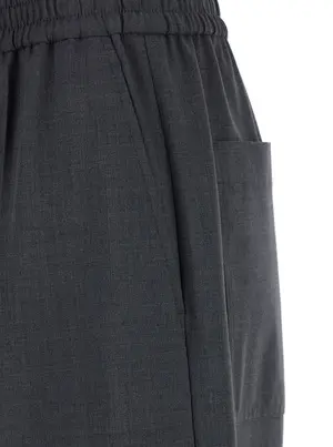 Brunello Cucinelli Side-pocketed Wide-leg Pants - Grey