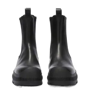 JIL SANDER Chelsea Boots With Elastic Sides And Lug Sole - Black
