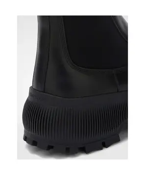 JIL SANDER Chelsea Boots With Elastic Sides And Lug Sole - Black