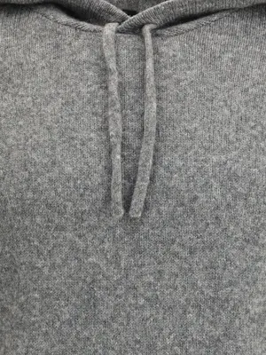 ROBERTO COLLINA Hooded Wool Sweater With Drawstring And Rib Knit Trim