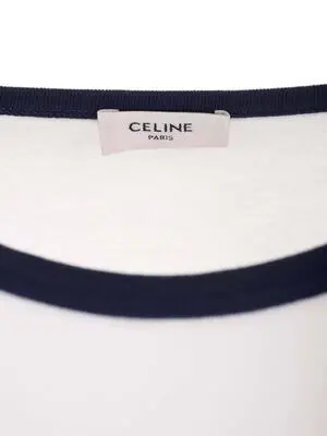 Celine Heart Triomphe Cotton Jersey T-shirt - White