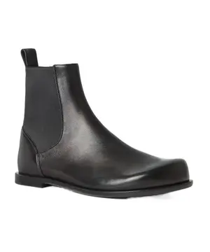 Fendi Nappa Leather Chelsea Boots - Black