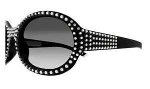 Gucci Embellished Round Frame Sunglasses