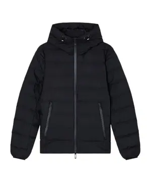 Emporio Armani Zip-up Hooded Padded Jacket - Black