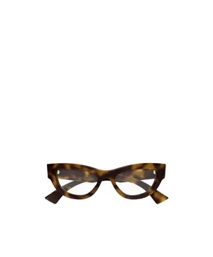 Gucci Cat Eye Eyeglasses With Tortoiseshell Effect - Havana