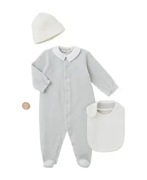 Bonpoint Prestige Prince Babygrow Set - White