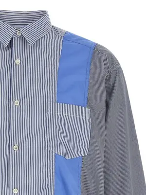 Comme Des Garçons Comme Des Garons Homme Patchwork Striped Shirt