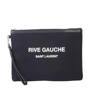Saint Laurent Rive Gauche Zipped Pouch - Black