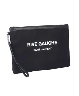 Saint Laurent Rive Gauche Zipped Pouch - Black