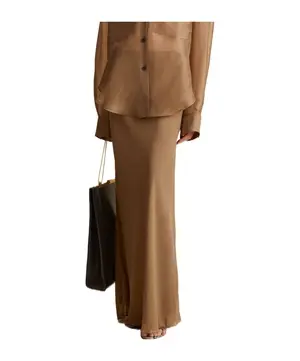 Khaite The Mauva Low-rise Maxi Skirt