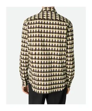 Bottega Veneta Checked Invisible-placket Shirt