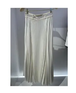 Dior Pleated High Waist Midi Skirt
