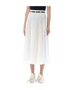 Dior Pleated High Waist Midi Skirt