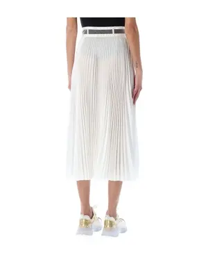 Dior Pleated High Waist Midi Skirt