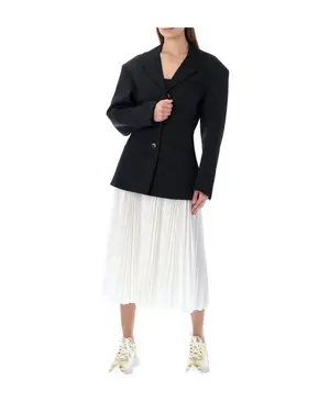 Dior Pleated High Waist Midi Skirt