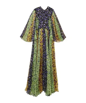 La DoubleJ Angel Pleated Maxi Dress