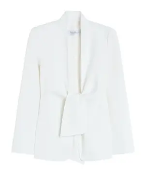 Max Mara Ghiotto Twist Detailed Blazer - White