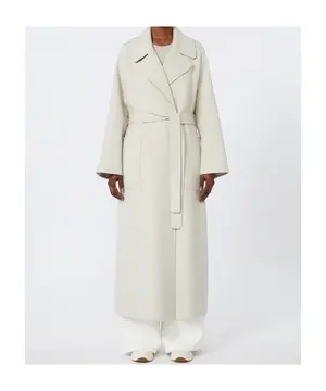 Max Mara Doris Belted Long-sleeved Coat - Ivory
