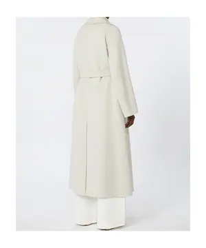 Max Mara Doris Belted Long-sleeved Coat - Ivory