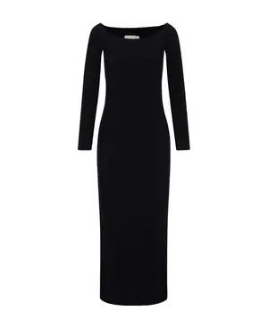 Chloé Long Sleeved Ribbed Maxi Dress