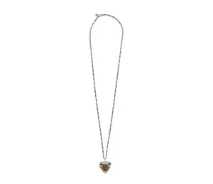Alexander McQueen Heart Locket Necklace - Gray