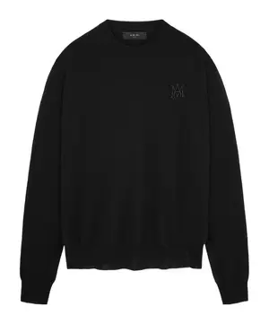 Amiri Logo-embroidered Cashmere Sweater - Black