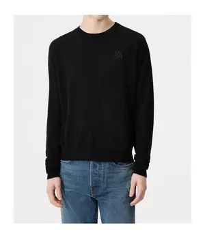 Amiri Logo-embroidered Cashmere Sweater - Black
