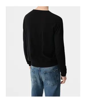 Amiri Logo-embroidered Cashmere Sweater - Black