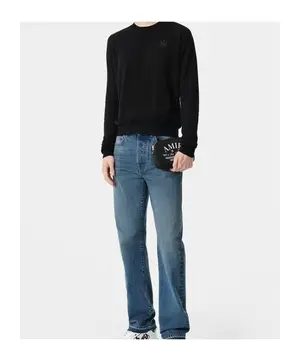 Amiri Logo-embroidered Cashmere Sweater - Black