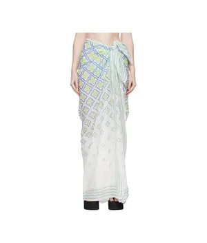 Casablanca Gradient Letter Pattern Midi Skirt