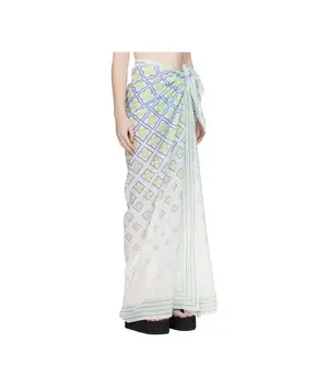 Casablanca Gradient Letter Pattern Midi Skirt