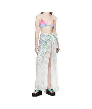 Casablanca Gradient Letter Pattern Midi Skirt