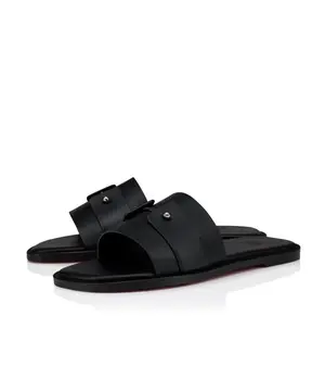CHRISTIAN LOUBOUTIN Chambelimuly Leather Flat Sandals