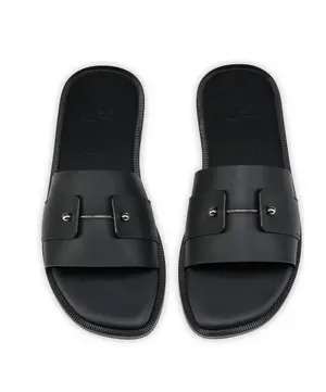 CHRISTIAN LOUBOUTIN Chambelimuly Leather Flat Sandals