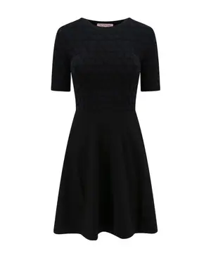 Valentino Garavani Toile Iconographe Motif Midi Dress - Black