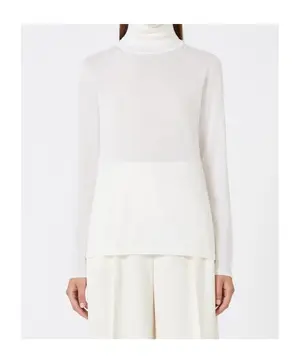 Max Mara Saluto Turtleneck Long-sleeved Jumper - White